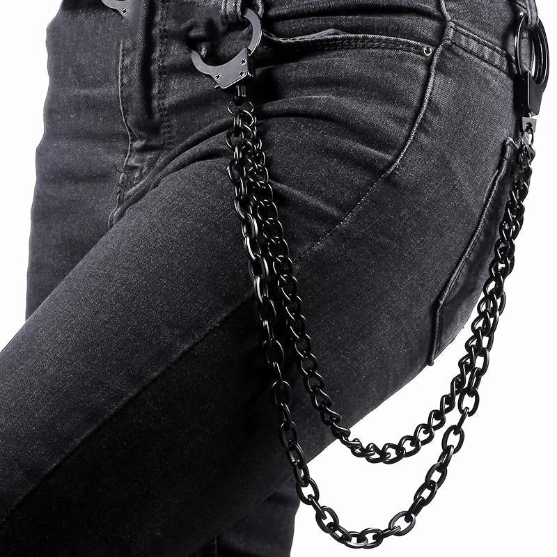 Handcuffs Belt Chain | Edgy Gothic Accessory – The End Cult