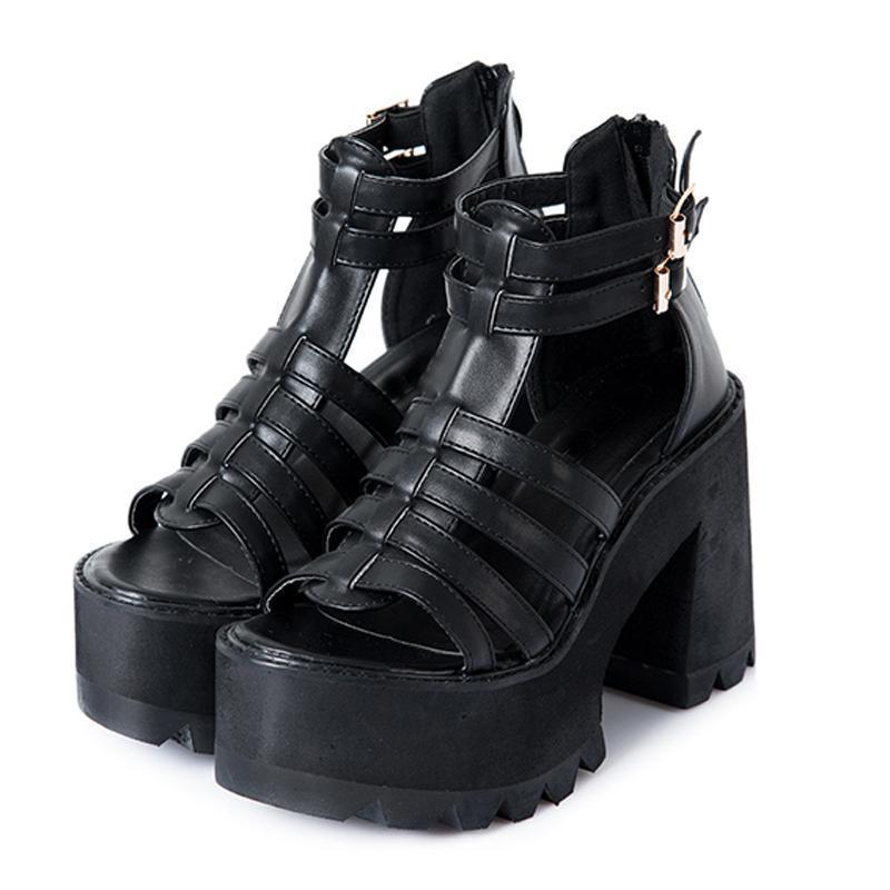 Gothic Platform Sandals Punk Shoes – The End Cult