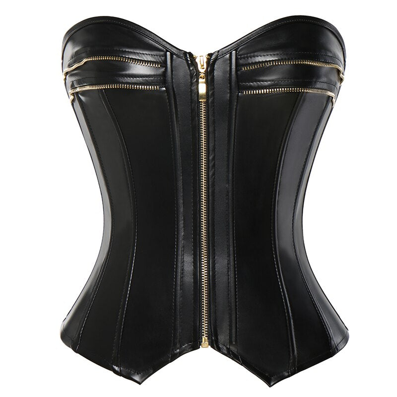 Wonder Goth Leather Bustier | Unique Gothic Fashion – The End Cult